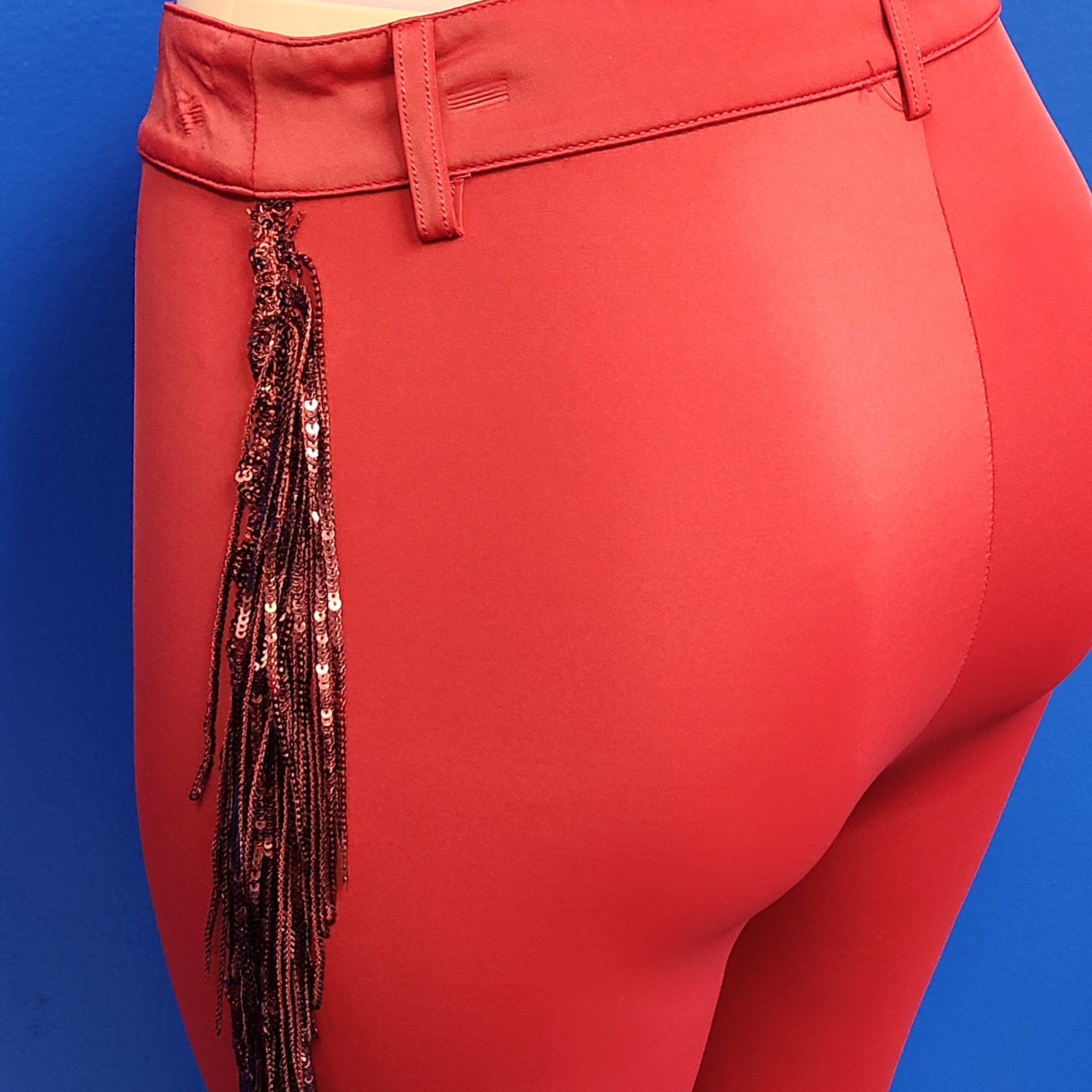 Red Pants with fringes – Reevés Emporium